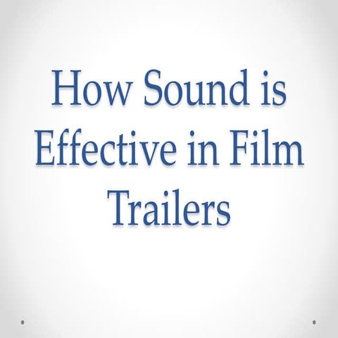 Film Sound Techniques | PPTX