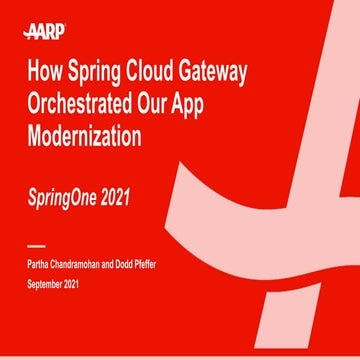 How Spring Cloud Gateway Orchestrated Our App Modernization | PDF