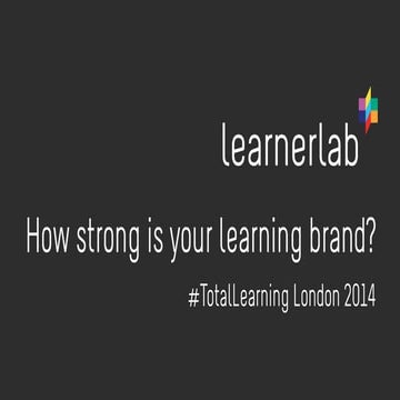 How strong is your learning brand? | PPT