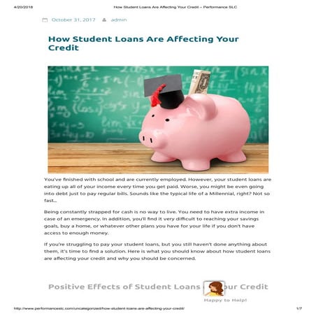 The effects of student debt power point | PPTX
