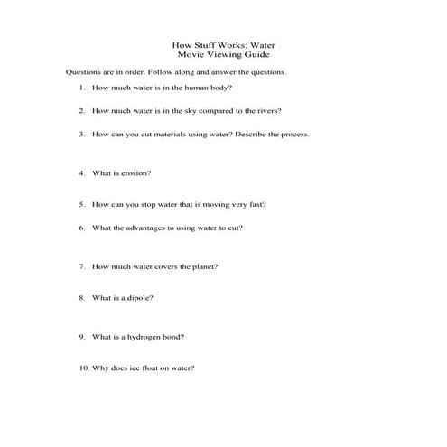 How Stuff Works Water | DOC