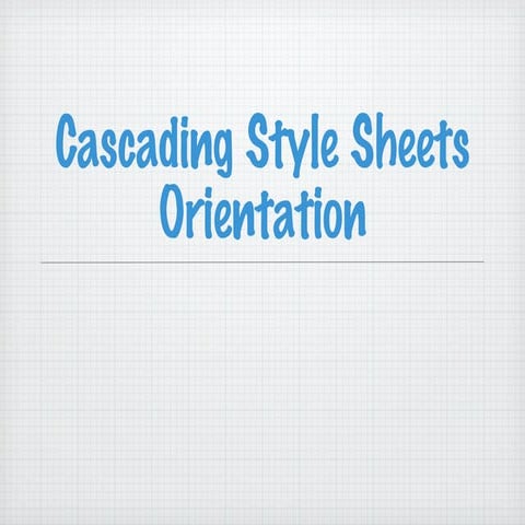 How Style Sheets Work | PPT