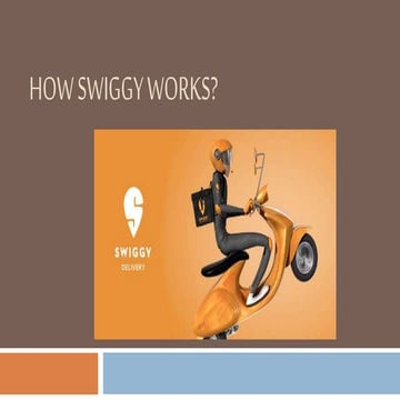 How swiggy works ppt | PPTX