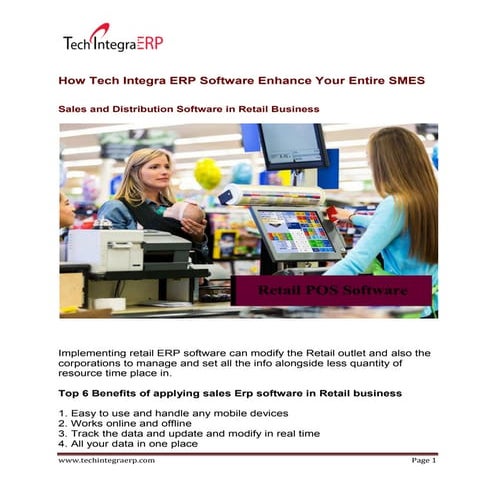 How tech integra erp software enhance your entire smes | PDF