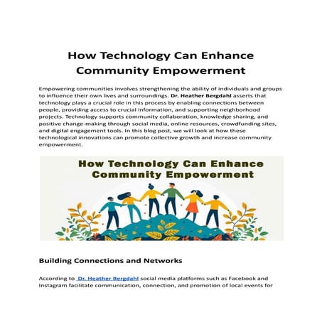 Empowering Communities: The Role of Technology in Social Change | PDF