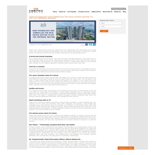 How technology has compelled the real estate sector to hit the ‘refresh’ button | PDF | Real ...