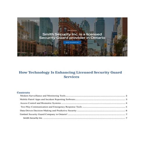 How Technology Is Enhancing Licensed Security Guard Service | PPTX