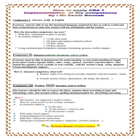 How apply CBA in class? | PDF