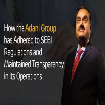 How the Adani Group has Adhered to SEBI Regulations and Maintained ...