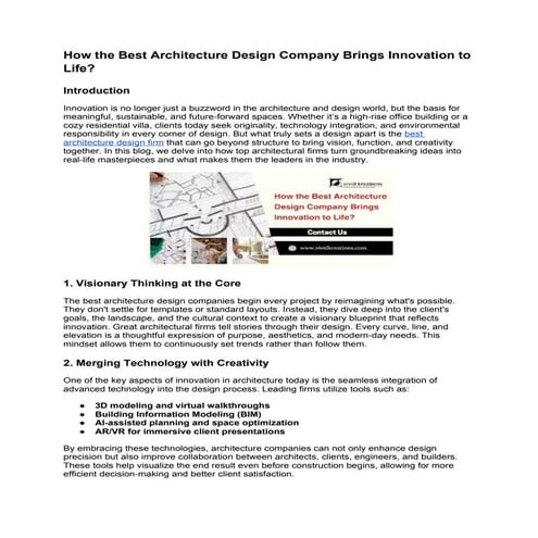 How the Best Architecture Design Company Brings Innovation to Life_.docx