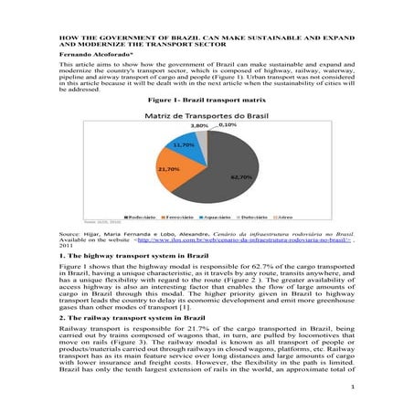 HOW THE GOVERNMENT OF BRAZIL CAN MAKE SUSTAINABLE AND EXPAND AND ...