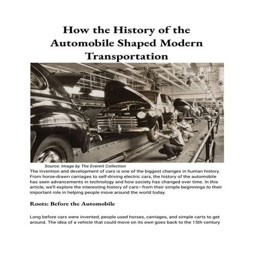 History of cars presentation | PPTX
