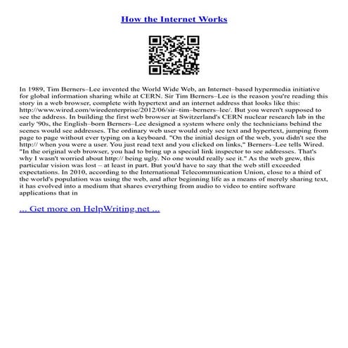 How The Internet Works | PDF