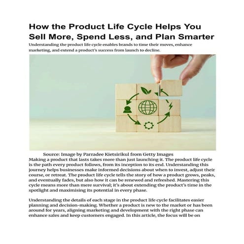 How the Product Life Cycle Helps You Sell More, Spend Less, and Plan ...