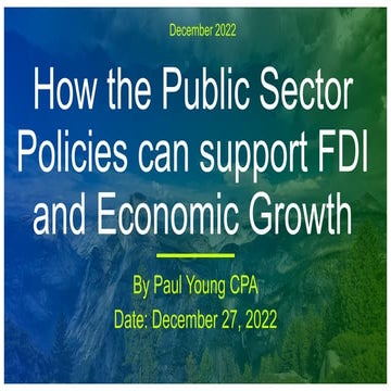 How the Public Sector Policies can support FDI and Economic Growth .pptx