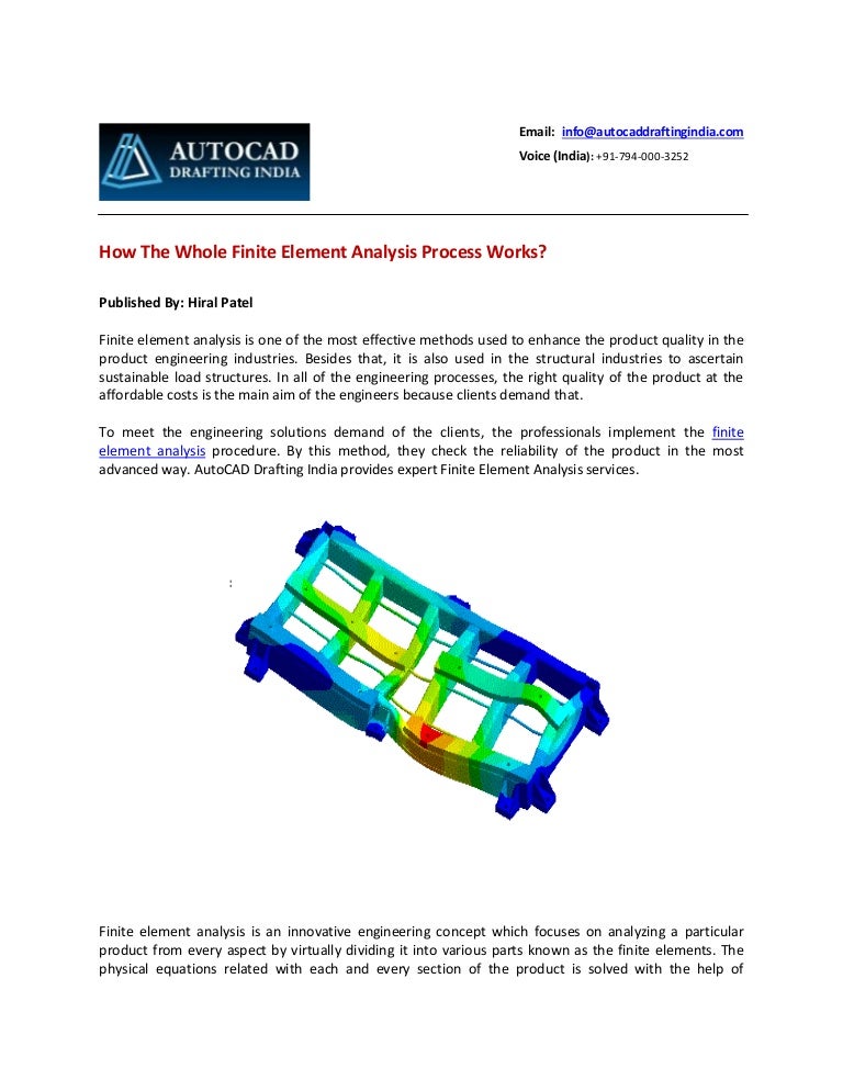 How The Whole Finite Element Analysis Process Works