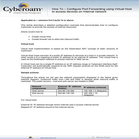 How to -_configure_port_forwarding_using_virtual_host_to_access_devices_on_internal_network | PDF