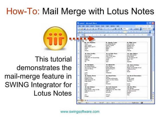 Office Integration for Lotus Notes Tutorial | PPT
