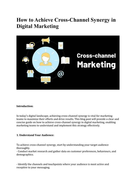 Cross-Channel Marketing: Your Ultimate Guide | DOCX