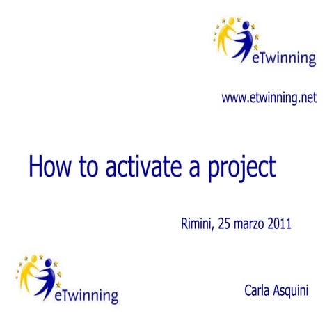 Registering an eTwinning project | PPT