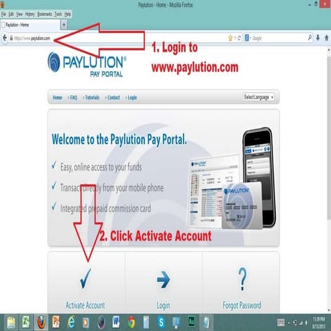 How to activate paylution account | PPTX