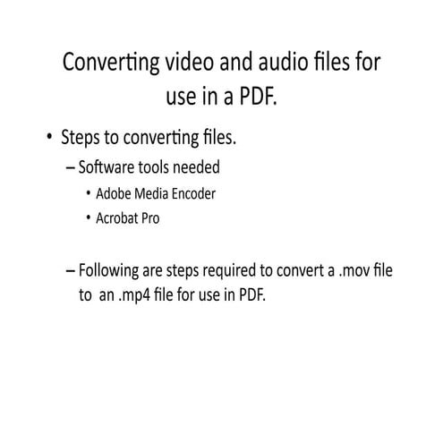 How to add a mp4 to pdf 2 | PDF