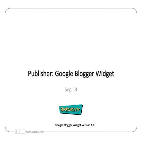 How to add BuzzCity Ads - Google blogger widget ver 1.0 | PPT