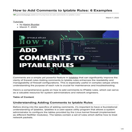 How to Add Comments to Iptable Rules 6 Examples.pdf