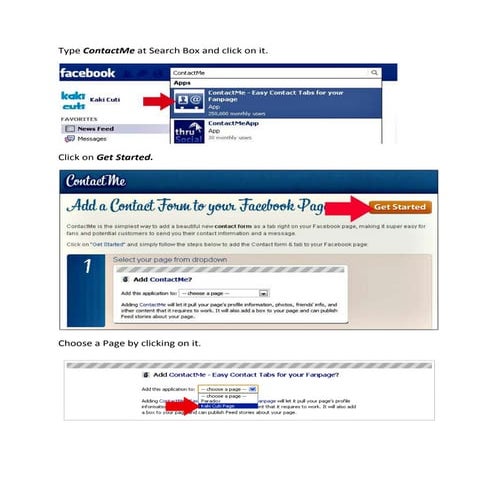 How to add contact us form on Facebook page | DOCX