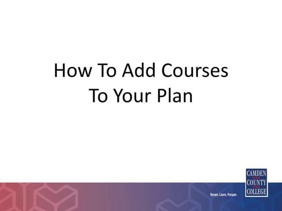 How to Register Classes Added to Your Plan | PDF | College Planning ...