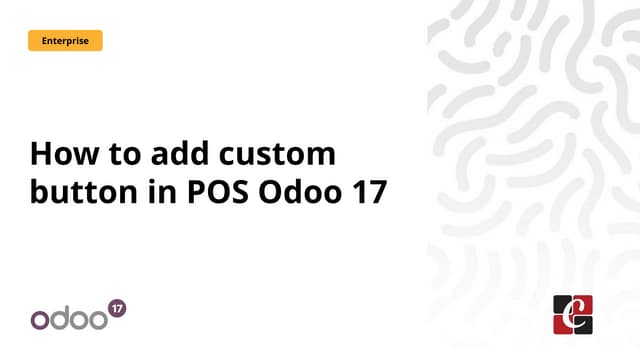 How To Add A Custom Button In Pos Odoo 17 Pptx