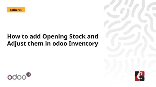 Odoo Inventory Management | PPT