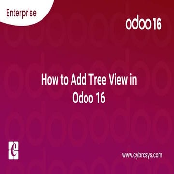 How To Add Tree View In Odoo 16 Ppt