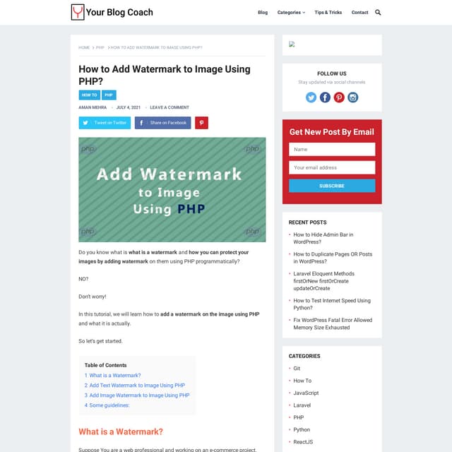 How To Add Watermark To Image Using Php Pdf