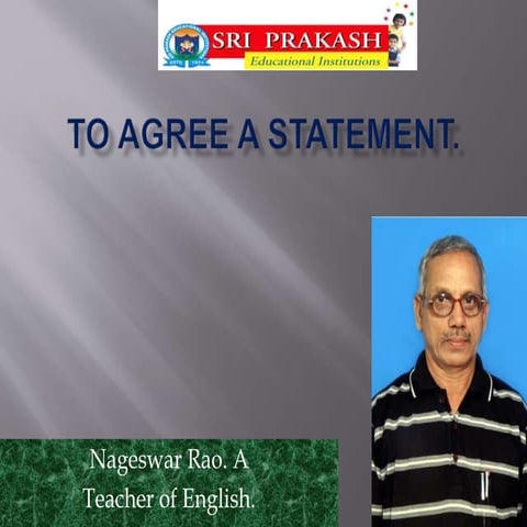 How to agree to a statement. | PPTX