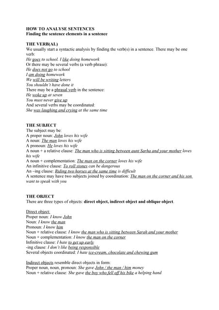 Sentence structure powerpoint | PPT