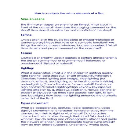 How to analysis the micro elements of a film | DOCX