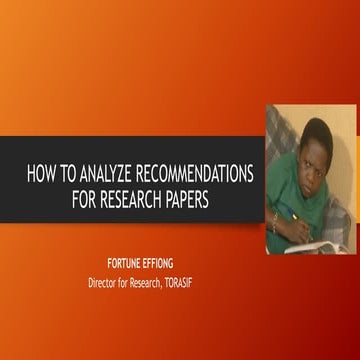 HOW TO ANALYZE RECOMMENDATIONS FOR RESEARCH PAPERS.pptx