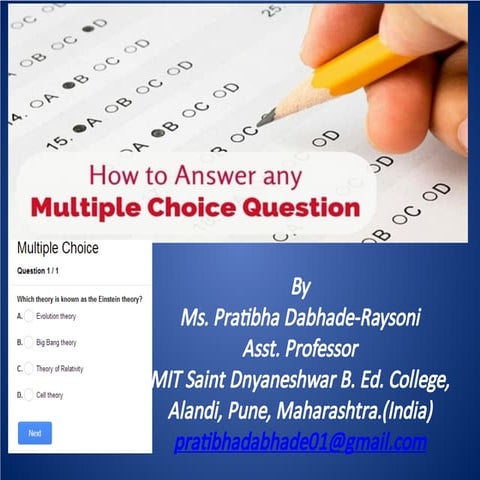 How to answer any multiple choice question | PPT