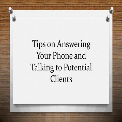 Answering the Phone | PPTX