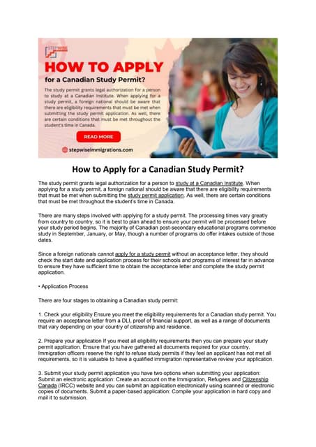 Eligibility Criteria for Study Permit Extension in Canada | PPT