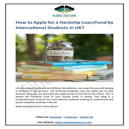 How to Apply for a Hardship Loan/Fund by International Students in UK | PDF