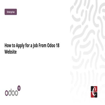 How to Apply for a Job From Odoo 18 Website | PPTX