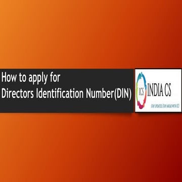 How to apply for din | PPT