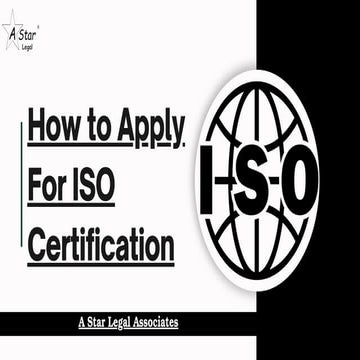 How to Apply for ISO Certification.pdf a star legal | PDF