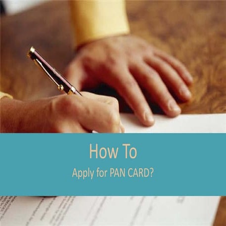 How to apply for PAN CARD | PDF