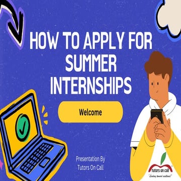 How to Apply for Summer Internships . | PDF