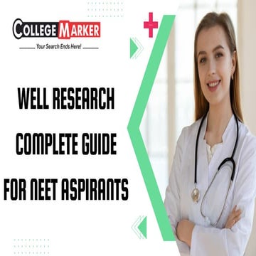 well research complete guide of NEET aspirants | PDF