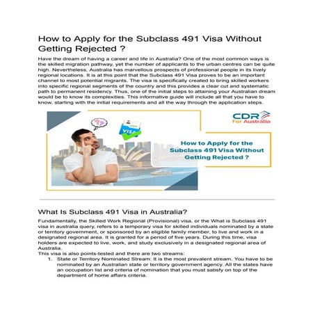 Subclass 491 Visa for Engineers: Regional Migration & PR Pathway ...
