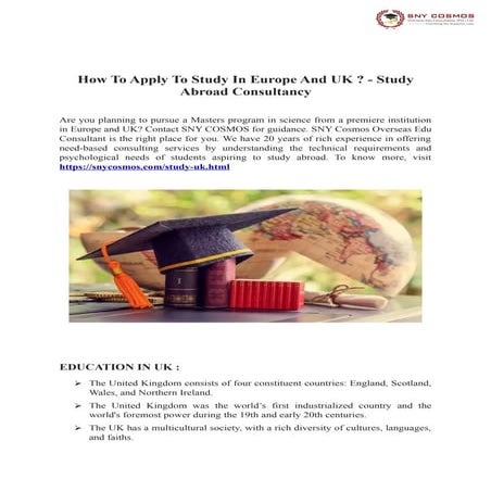 How To Apply To Study In Europe And UK - Study Abroad Consultancy.pdf